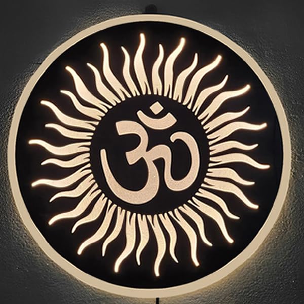 Om Neon LED Wall Decor, MDF Wood Backlit Wall Art With LED Light, For ...