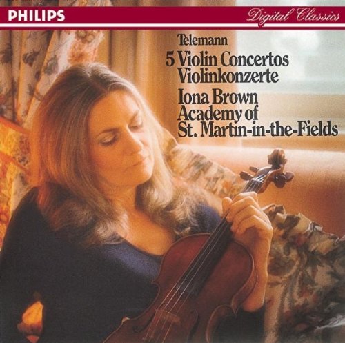 Telemann: 5 Violin Concertos - Iona Brown, ASMF: Academy of St. Martin ...