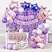 Amazon.com: RUBFAC Pink Purple Birthday Party Decorations Set for Women with Birthday Banner ...