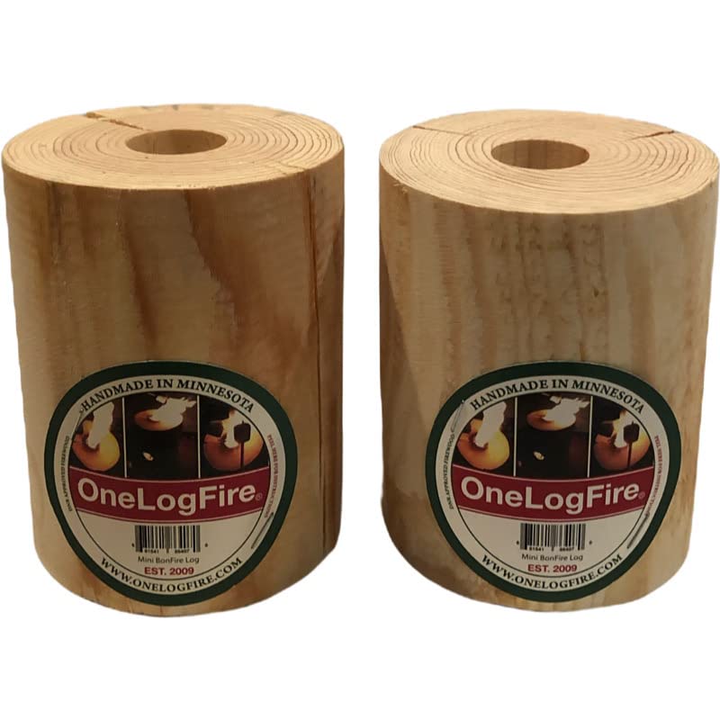 Amazon.com : One Log Fire, Ultra Mini - Single Log Campfire, 100% ...
