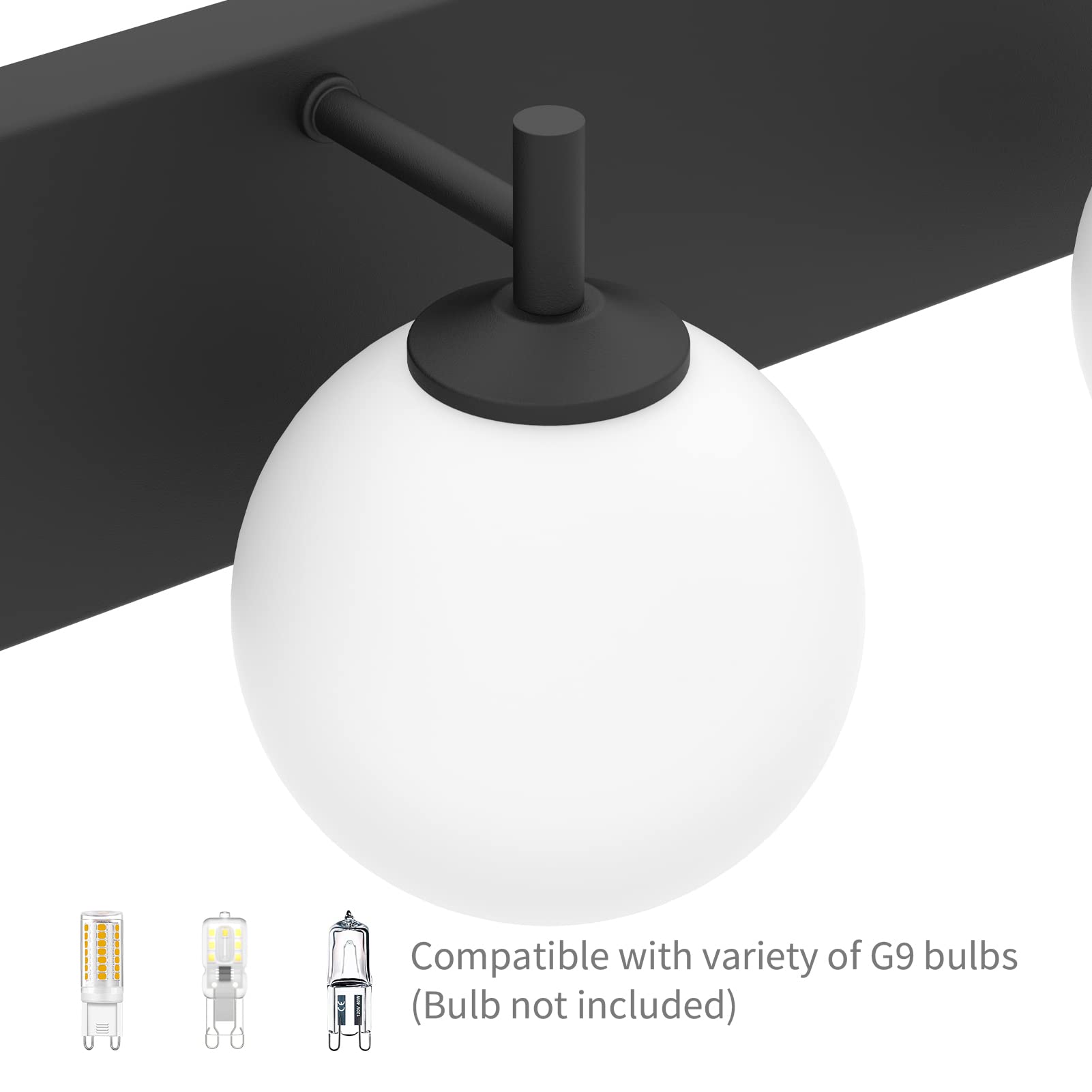 Snapklik.com : Aipsun Matte Black Bathroom Vanity Light 3 Lights Modern ...