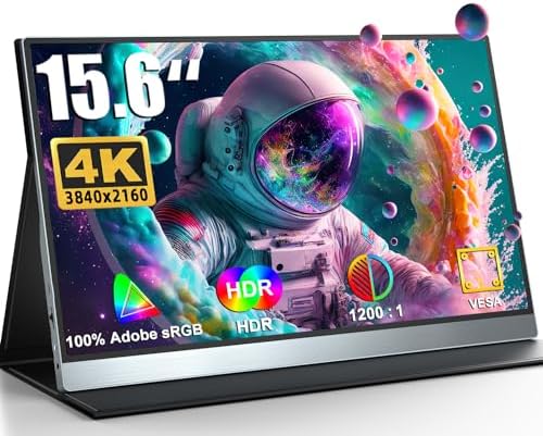 ViewSonic VX1655-4K-OLED 15.6 Inch 4K UHD Portable OLED Monitor with 2 ...