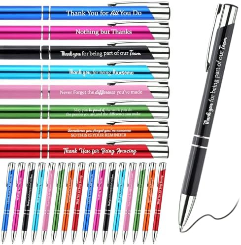 Oneant 24 Pcs Thank You Ballpoint Pens With Motivational and ...