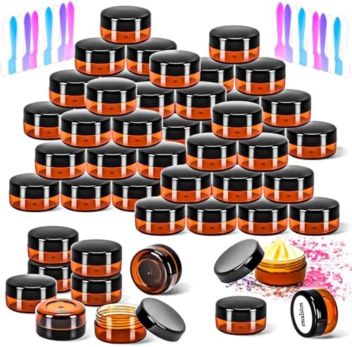 Amazon.com: MotBach 50 Pack 10g Small Plastic Cosmetic Containers with ...