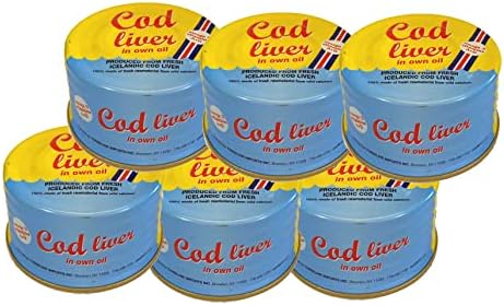 Amazon.com: Natural Cod Liver in Own Oil, 6.7oz/190g Cans (Pack of 6 ...