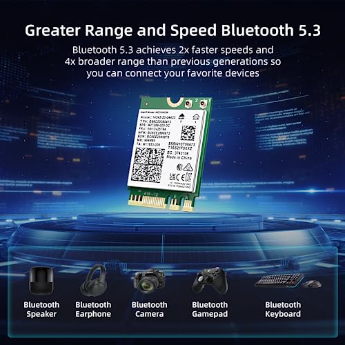 WiFi 6E AX210 NGW WiFi Card with Bluetooth 5.3 WAP3 MU-MIMO 802.11AX Wi ...