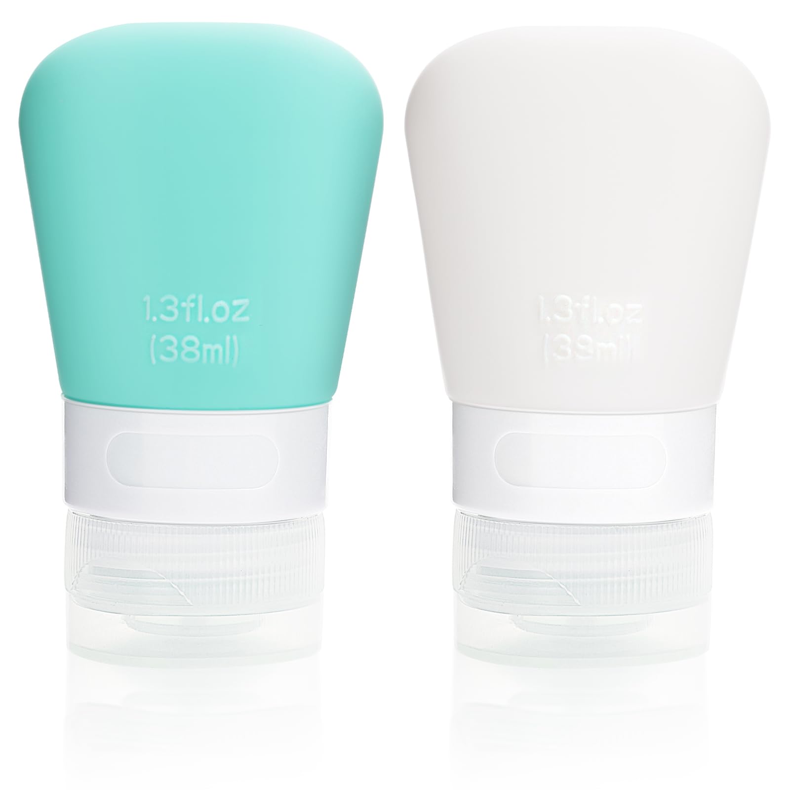 Amazon.com: WLLHYF 2Pcs Silicone Travel Bottles, 1.3oz Leak Proof ...