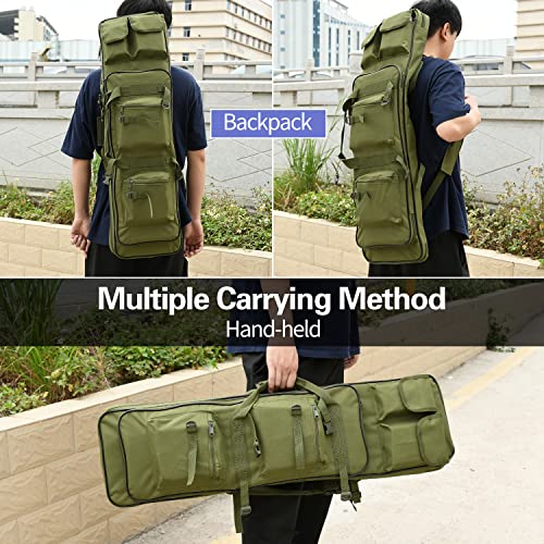 Snapklik.com : 46 Rifle Bag, Green Tactical Long Rifle Backpack ...