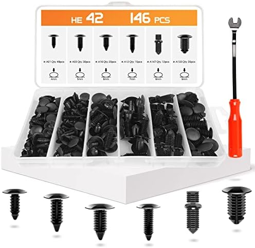 Amazon.com: MIKKUPPA 147PCS Bumper Shield Retainer Clips - Nylon Body ...