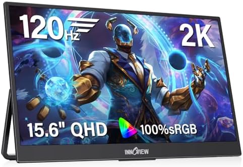 Amazon.com: nnoView 15.6" Portable Monitor 120Hz 2K QHD 2160x1440 | 100 ...