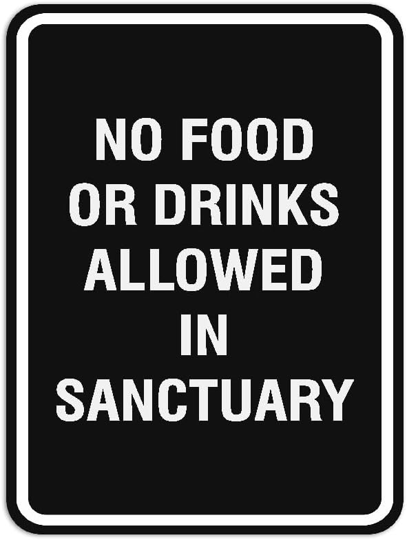 Amazon.com : Signs ByLITA Portrait Round No food or drinks allowed in ...