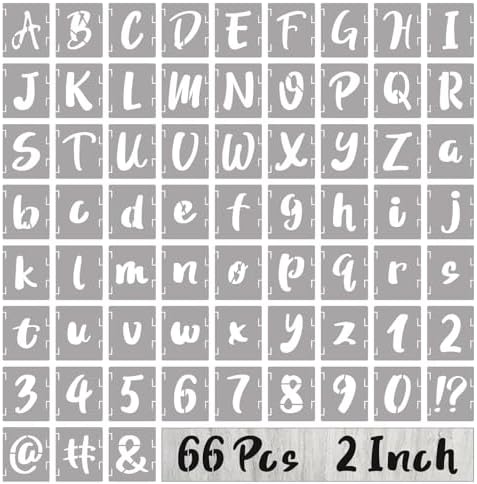Amazon.com: Eage Alphabet Letter Stencils 2 inch, 68 Pcs Reusable ...