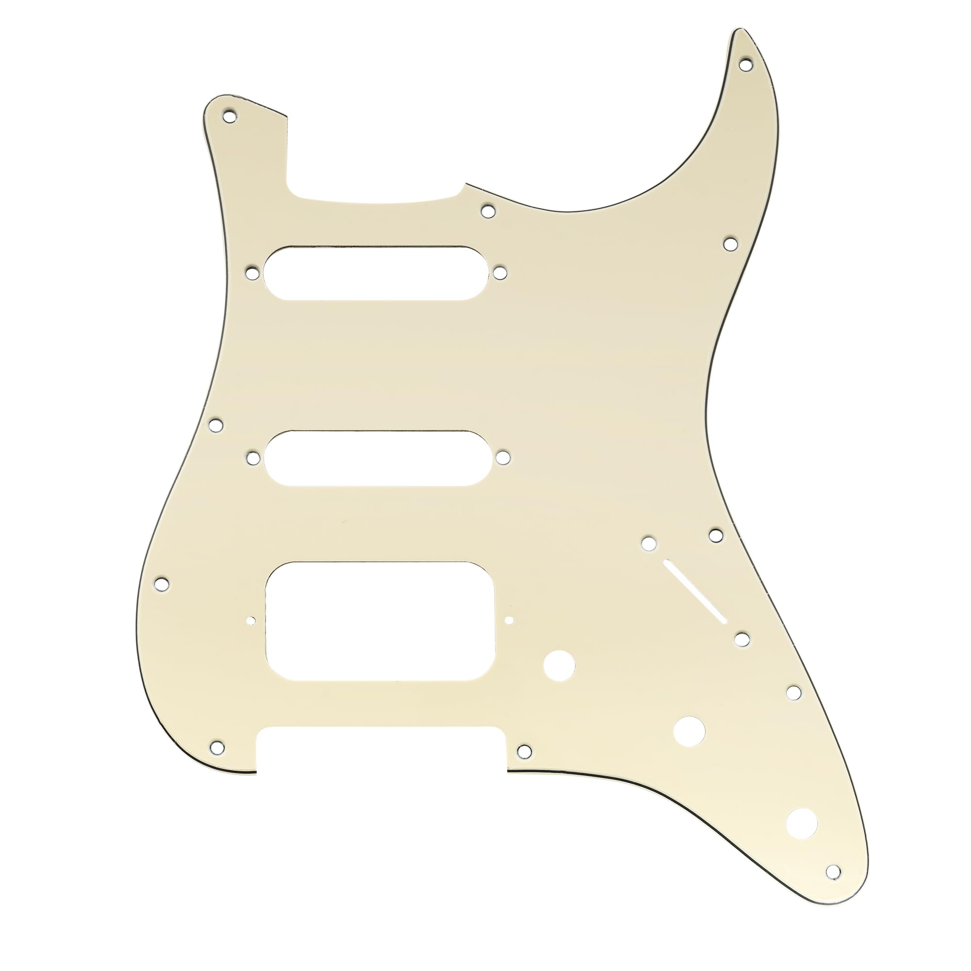 Amazon.com: Musiclily Pro 11-Hole Round Corner HSS Strat Guitar ...