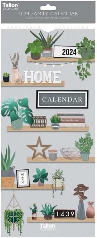 2024 Large Slim Spiral Bound Family Organiser Calendar 5 Columns - HOME ...
