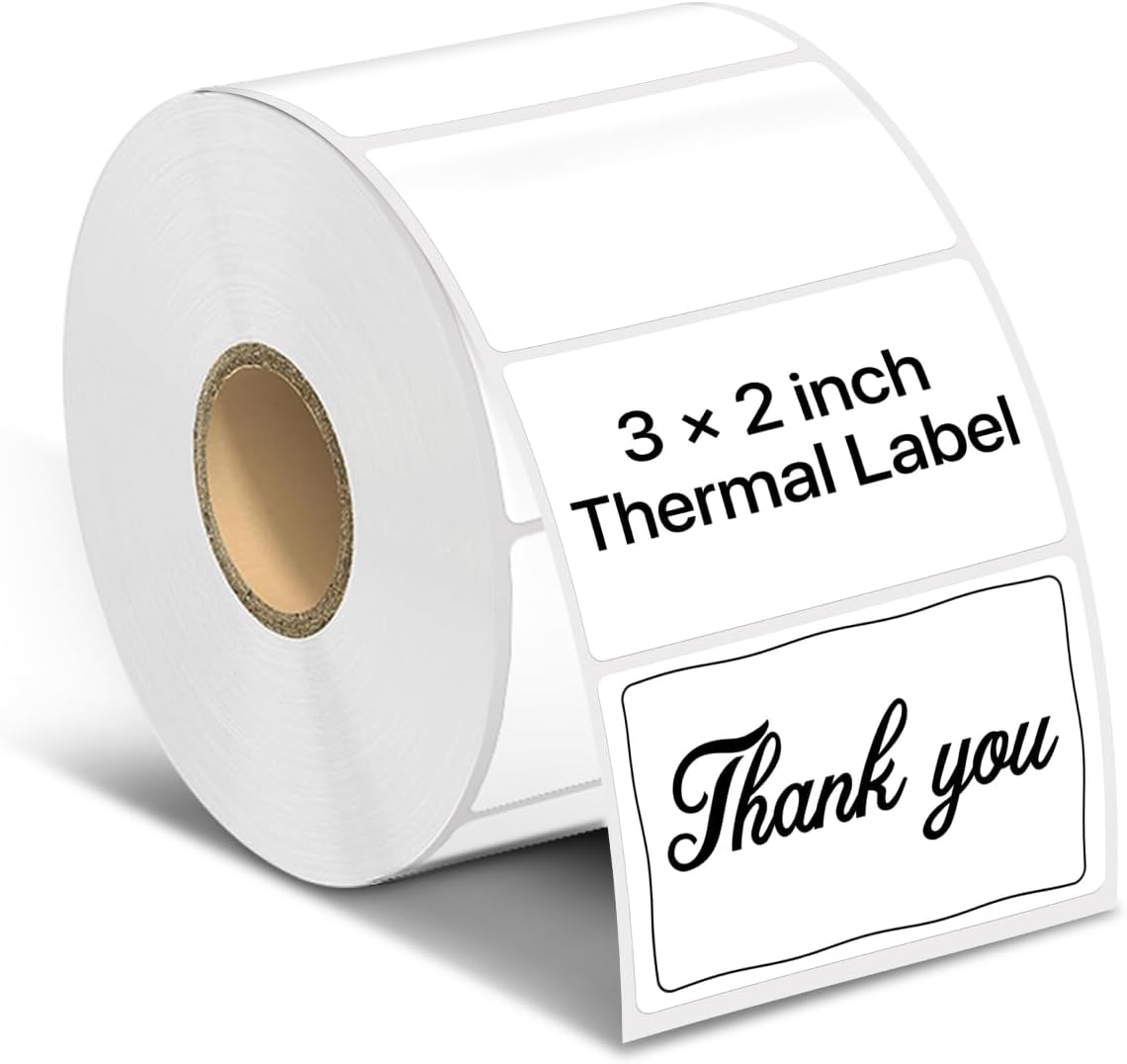 Amazon.com : 3x2 inch White Direct Thermal Labels, Barcode Address ...