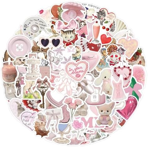 Amazon.com: Vintage Coquette Aesthetic Stickers - 120PCS Gentle Ballet ...