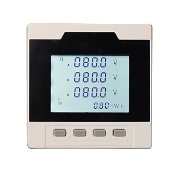 amiciSense Digital Energy Meter, 3-Phase Programmable Voltage Current ...