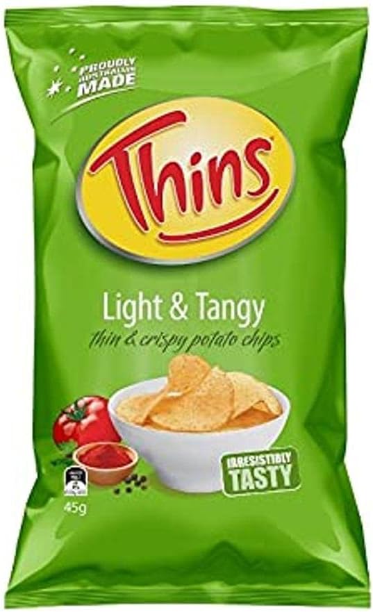 Thins Light and Tangy Potato Chips, 45 Grams : Amazon.com.au: Pantry ...