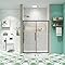 DOPERFE 38-42" W x 71" H Piovt Swing Glass Shower Door,Pivot Frame Sliding Shower Door with 1/4 ...