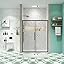 DOPERFE 38-42" W x 71" H Piovt Swing Glass Shower Door,Pivot Frame Sliding Shower Door with 1/4 ...