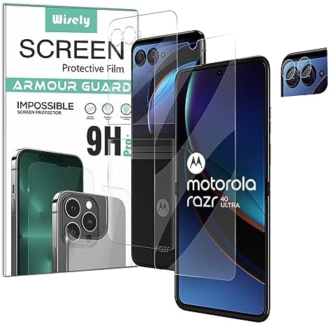 Wisely 3in1 Camera Lens Nano Glass + Anti Scratch Front & Back Guard Screen Protector for ...