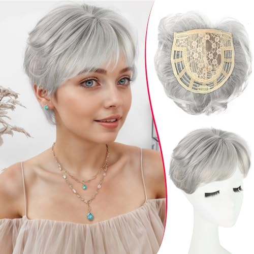 Amazon.com : Adancyler Pixie Cut Hair Toppers for Women Short Siler ...