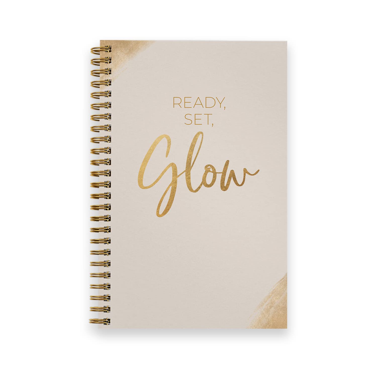 Amazon.com : Ready Set Glow Notebook / 5.5" x 8.5" Faux Glitter Spiral ...