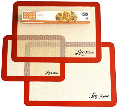 Buy Silicone Baking Mat, 3-Pc Set by Ludy's Kitchen - Replaces ...