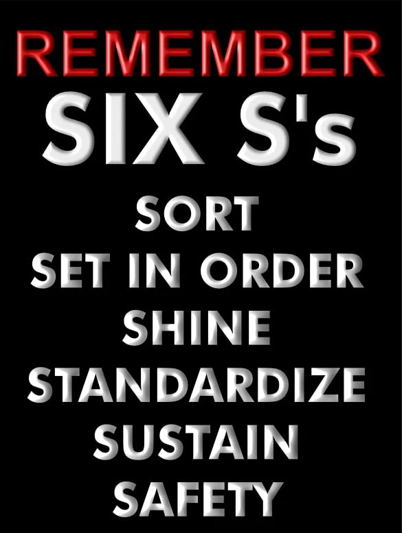 Remember Six S's. Sign Sticker, Waterproof Sticker Sign Sticker ...