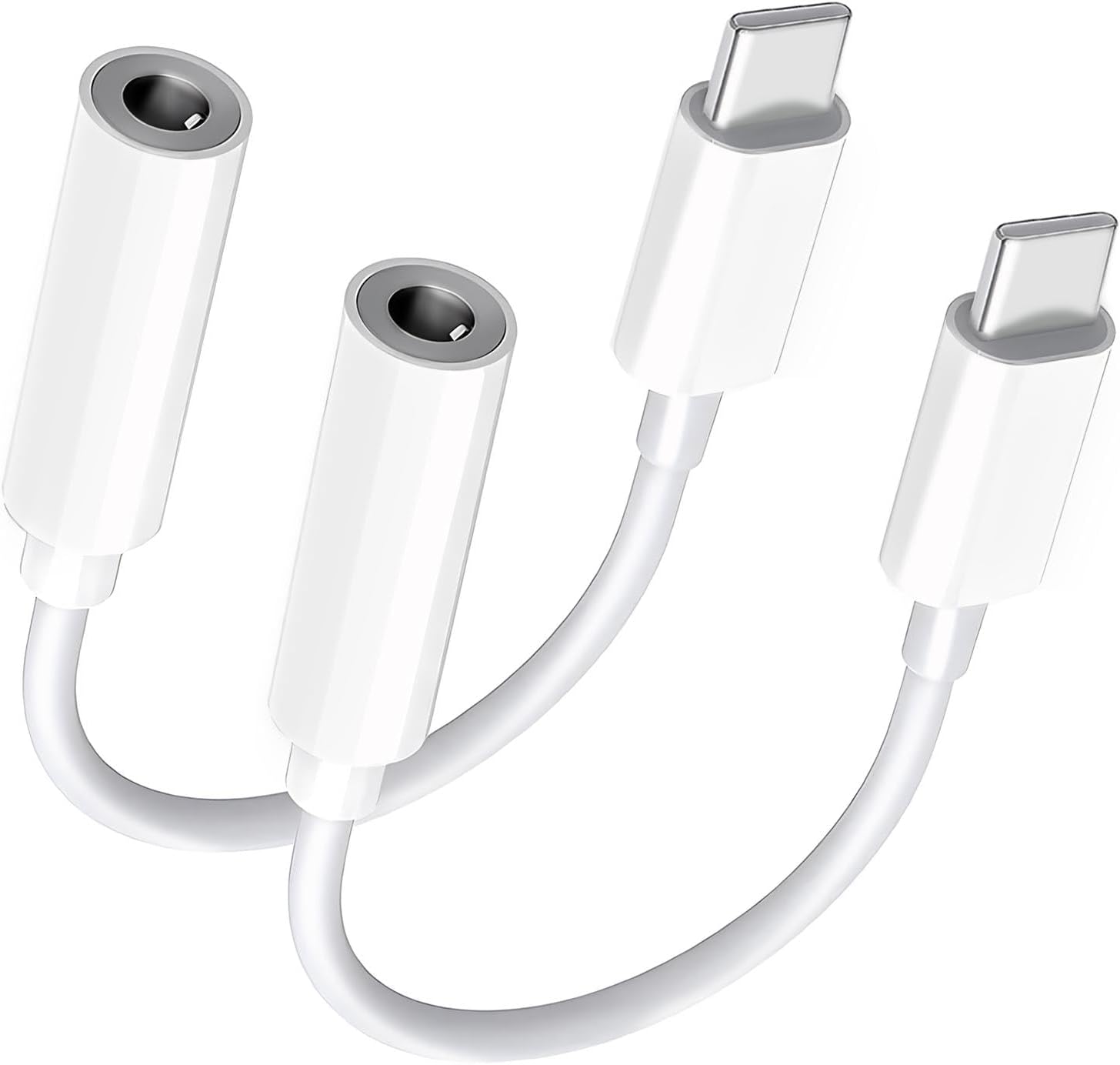 Amazon.com: USB C to 3.5mm Audio Headphone Adapter, 2-Pack Type C to ...