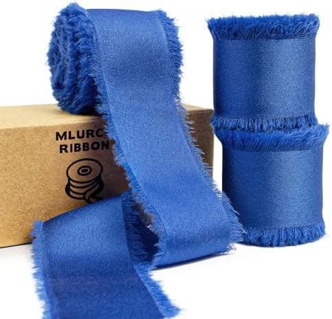 Amazon.com: Sifleur Chiffon Ribbon, Royal Blue Graduation Ribbons, 1.5 ...
