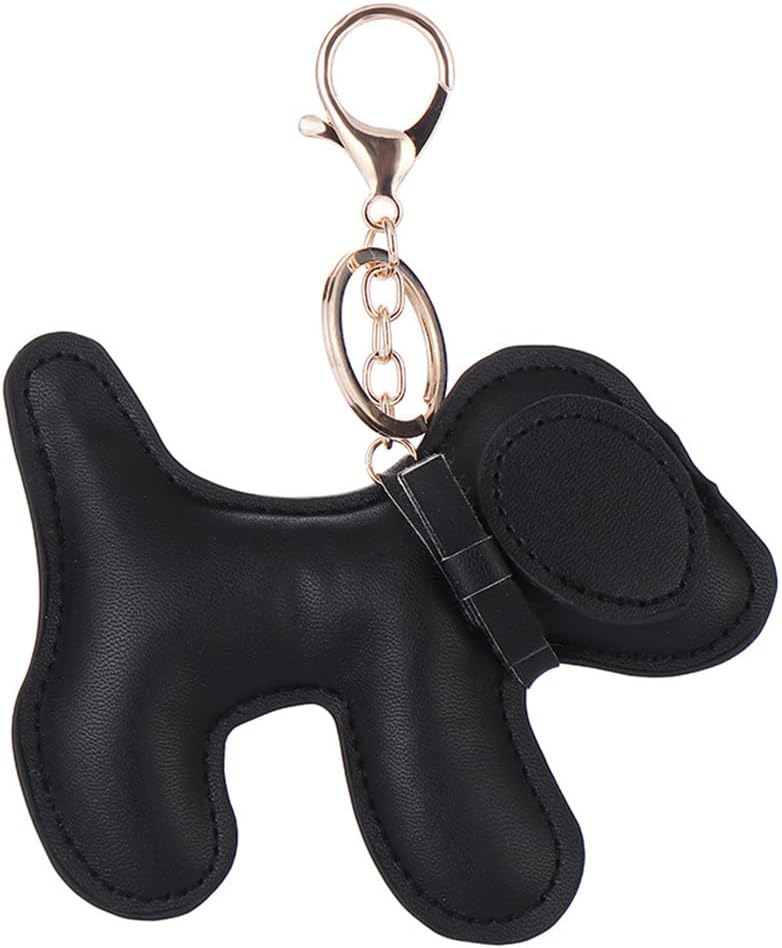 ChungLong0593 Leather Dog Charm Keychain Cute Dog Keyring Bag Purse ...