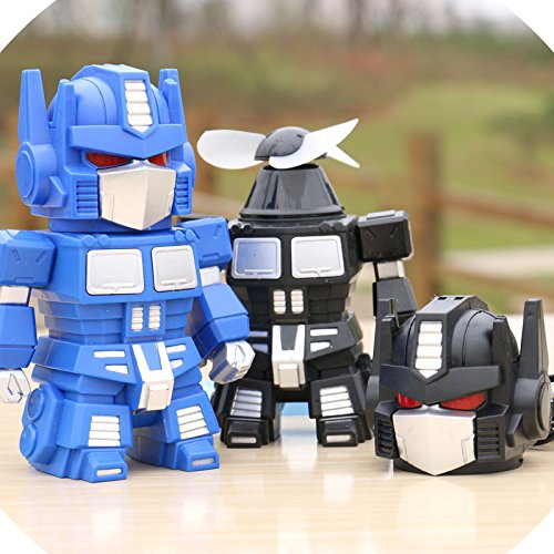 GeekGoodies Rechargeable Robot Portable Mini Cooler Hand Fan - Black ...