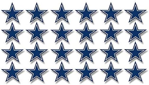Amazon.com - Star Decals, Sheet of 24 Blue Star Stickers for Cars ...