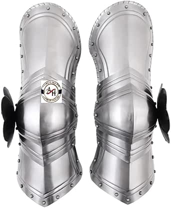 Amazon.com: Medieval Gothic Leg Guard Functional Warrior Leg Armor - 18G Steel Articulated ...