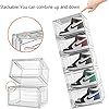 HOMIDEC Shoe Box,6 pcs Shoe Storage Boxes Clear Plastic Stackable, Shoe ...