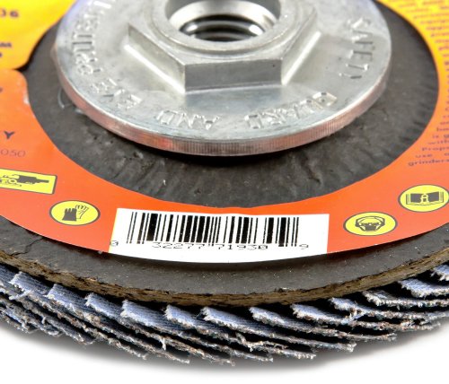 Forney 71933 Flap Disc, Type 29 Blue Zirconia with 5/8-Inch-11 Threaded ...