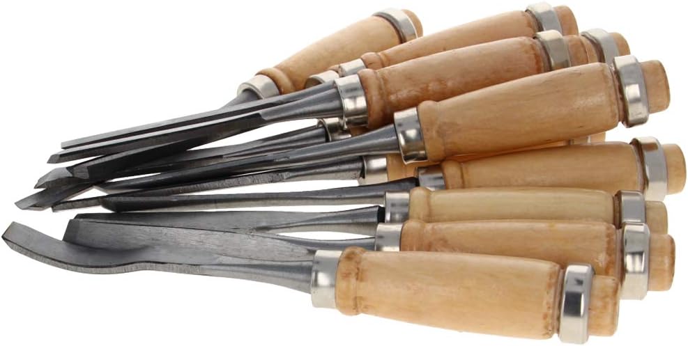 Amazon.com: Utoolmart Wood Carving Tool Set, 12 Pieces Set Hand Carving ...