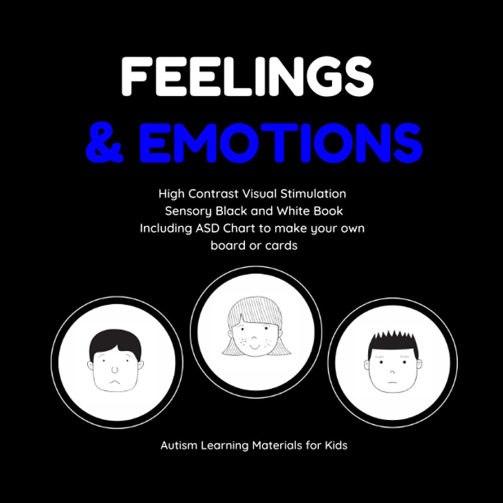 Buy Feelings & Emotions High Contrast Visual Stimulation Sensory Black ...