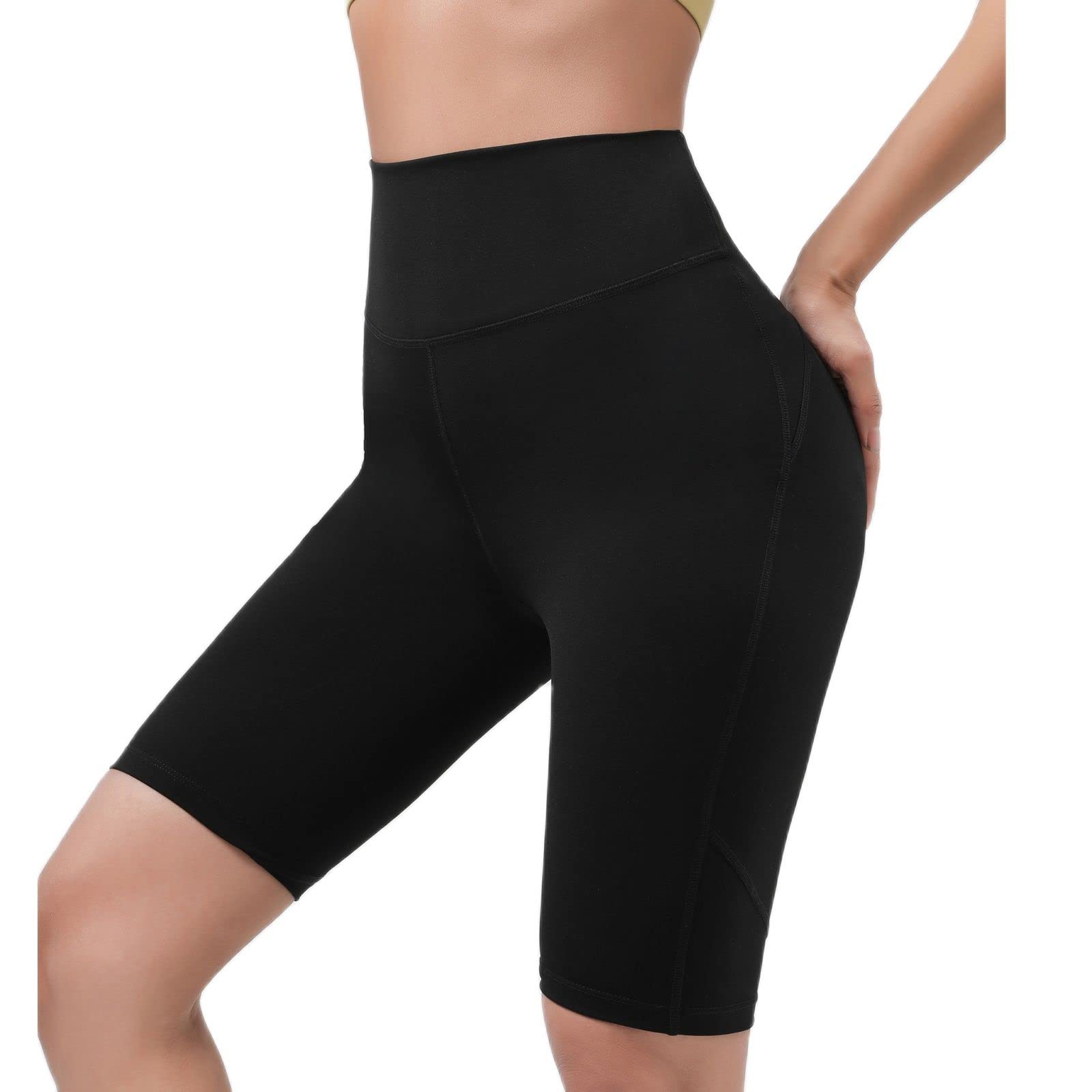 Women Workout Yoga Shorts - Premium Soft Solid Stretch Cheerleader ...