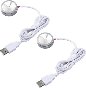 OPPWONG Small Led Light, 2pcs USB Plug 5V 1W Mini Spotlight USB Mobile ...