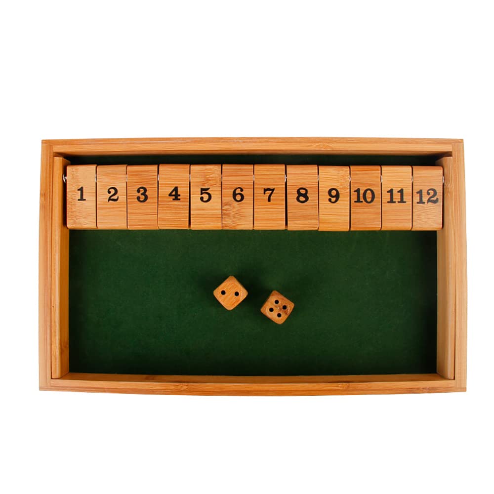Shut The Box Game, Shut The Box Dice Game Wooden Classic Board Game ...