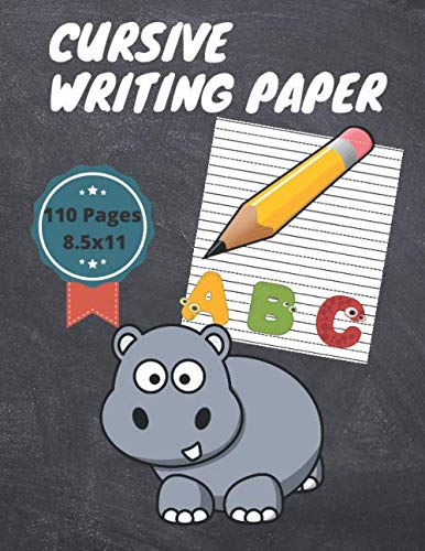 Cursive Writing Paper: Kindergarten Writing Paper With Lines For ABC ...