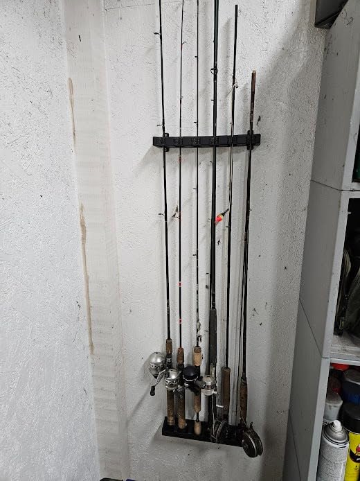 Amazon.com: ACOWAY Fishing Rod Holders for Garage - 6-Rods Capacity ...