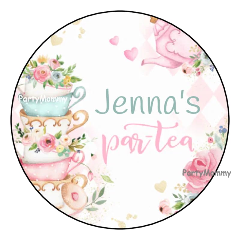 Amazon.com: Tea Party Favor Stickers, Labels, Tags, Favors, Stamps, 2.5 ...