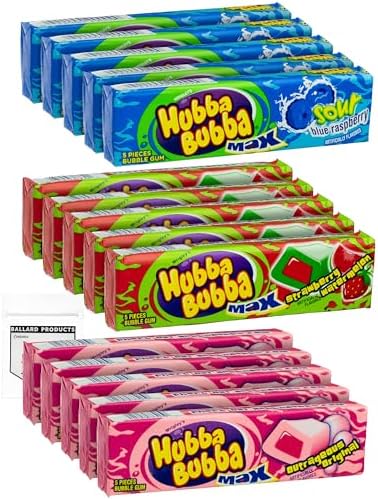 Amazon.com : Hubba Bubba Bubble Gum Variety Pack of 15 - Original, Blue ...