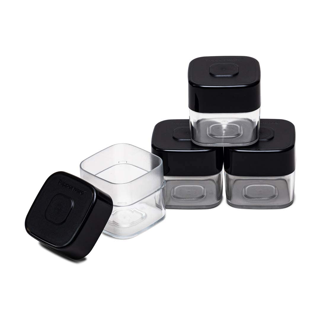 Tupperware Coffee Storer - 250 ml, 4 Pieces, Black : Amazon.in: Home ...