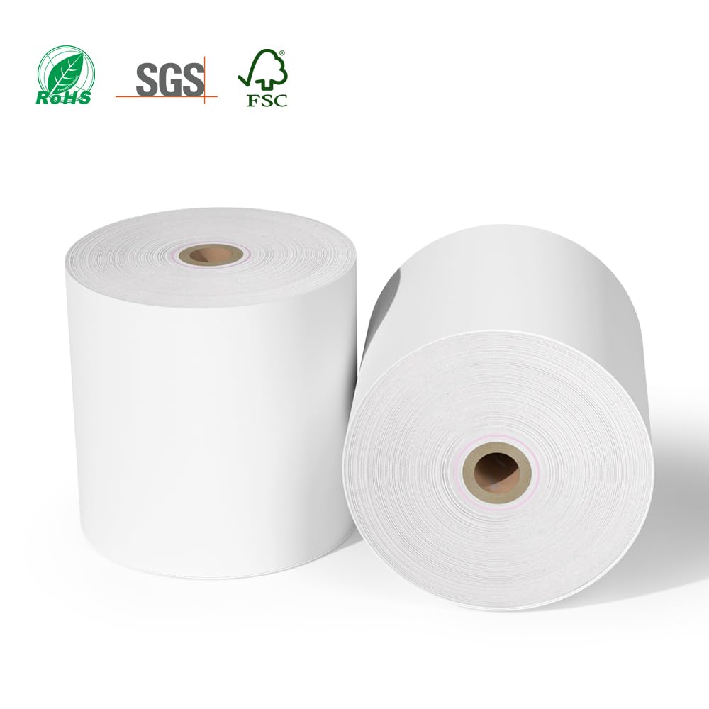 Receipt Paper Rolls 32 Rolls 3x150ft 1-Ply Bond Paper For Kitchen ...