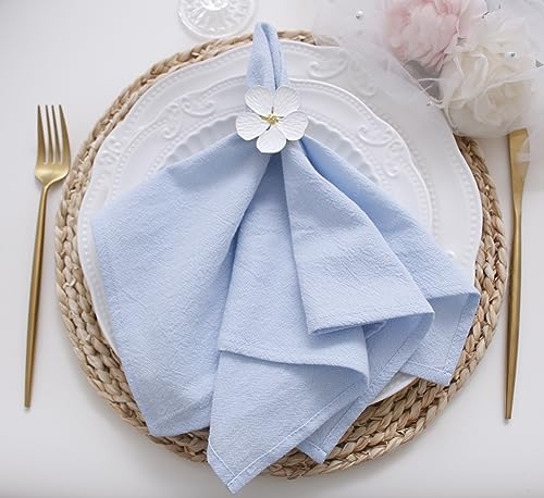 Amazon.com: JINVASE Dinner Cloth Napkins Bulk,100% Soft Cotton Linen ...