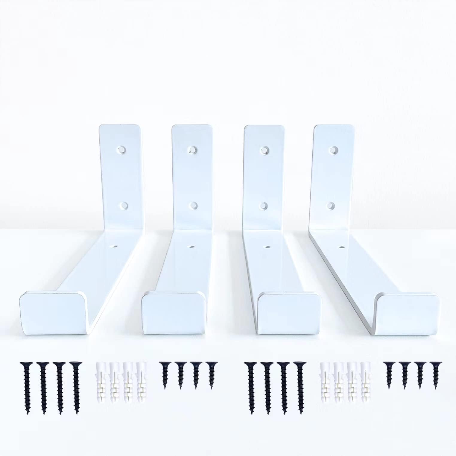 4 x Heavy Duty Shelf Brackets for Scaffold Board Shelving - Durable ...